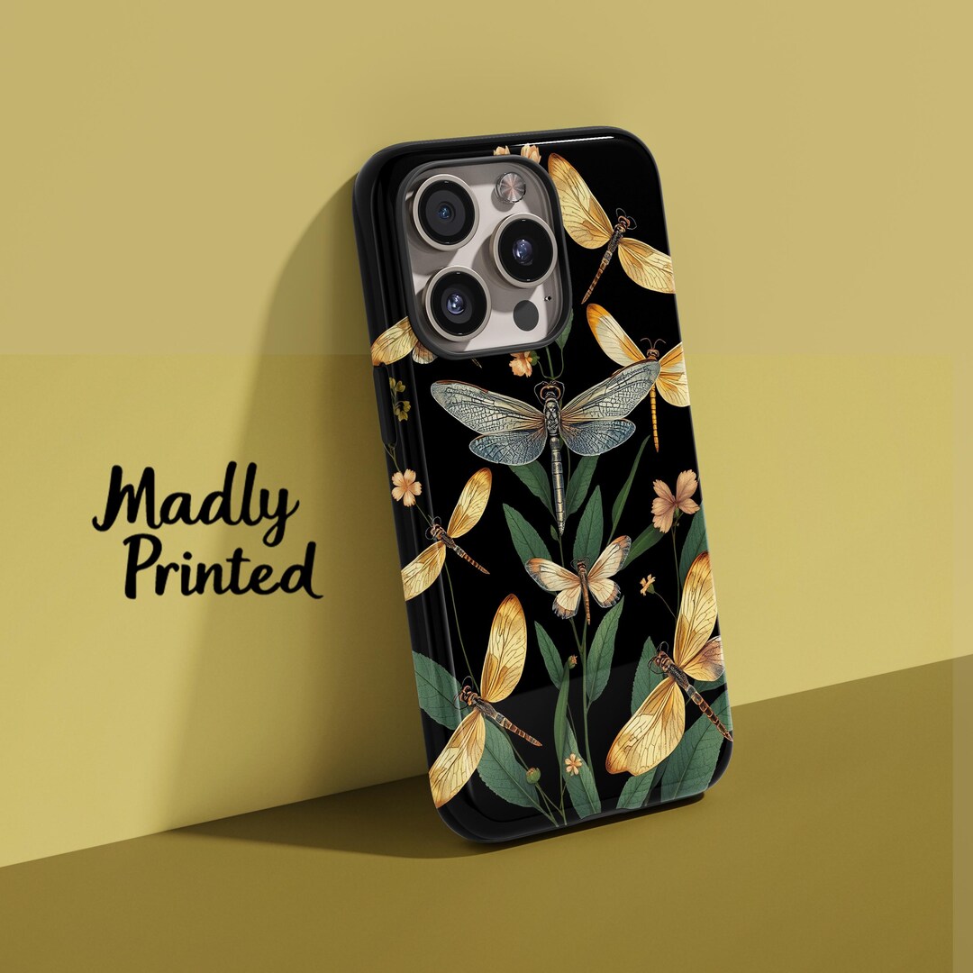 Art Nouveau Dragonfly Phone Case for iPhone 16 Pro Max, 15 Plus, 14, 13 ...