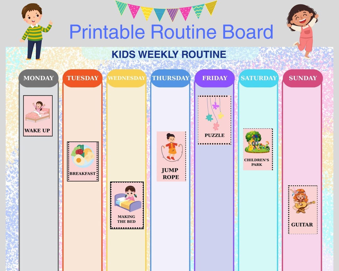 Kids Daily Routine Flashcards: Visual Timetable, Autism Resource ...
