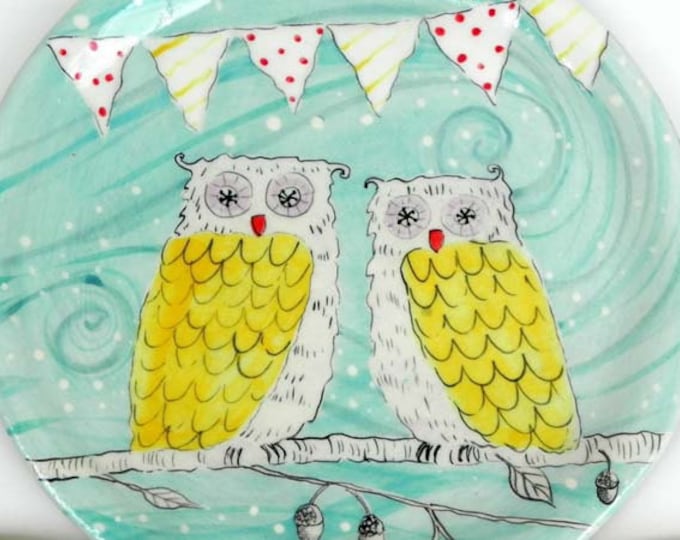 Owl Plate, Sandwich Plate, Cake Plate, - Etsy