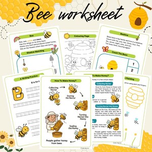 Bee Unit Study: Honey Bees Poem, Beehive Poem, Bee Life Cycle, Make ...