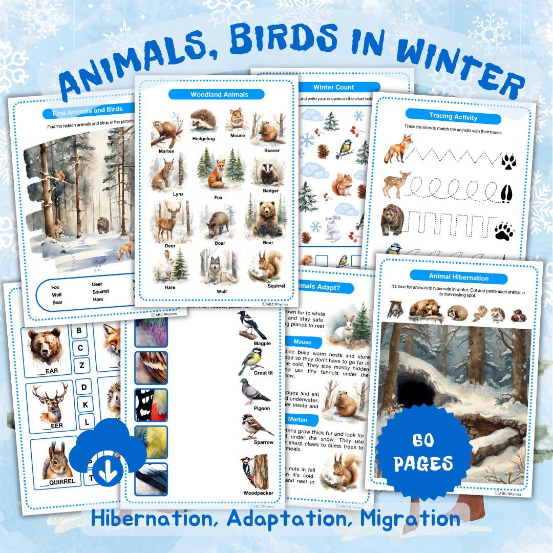 Animals and Birds in Winter: Hibernation, Migration, Adaptation ...