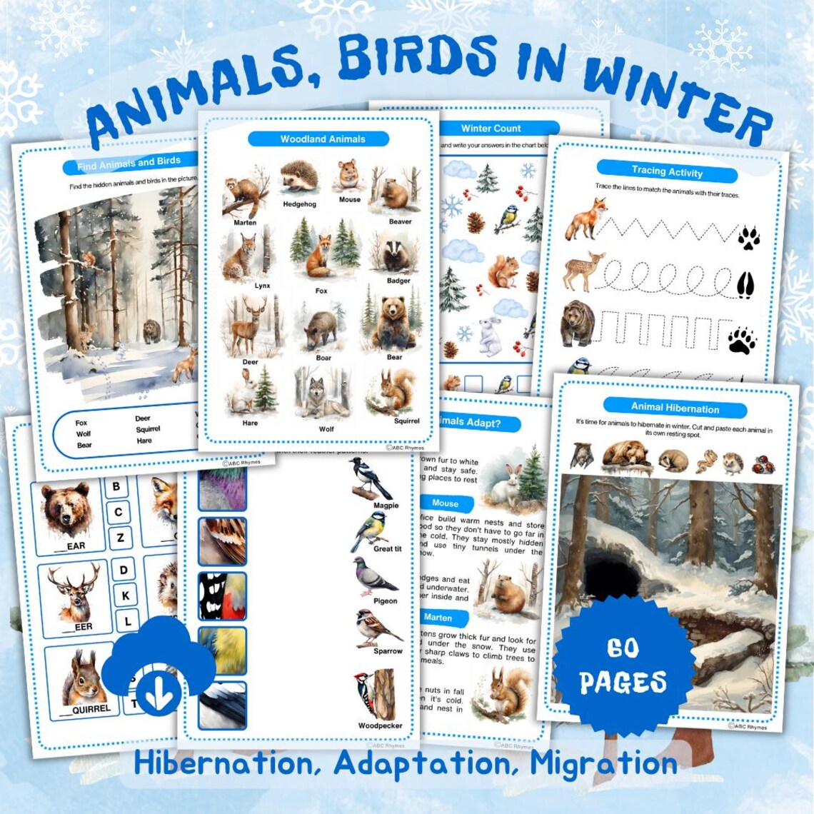 Animals and Birds in Winter: Hibernation, Migration, Adaptation ...