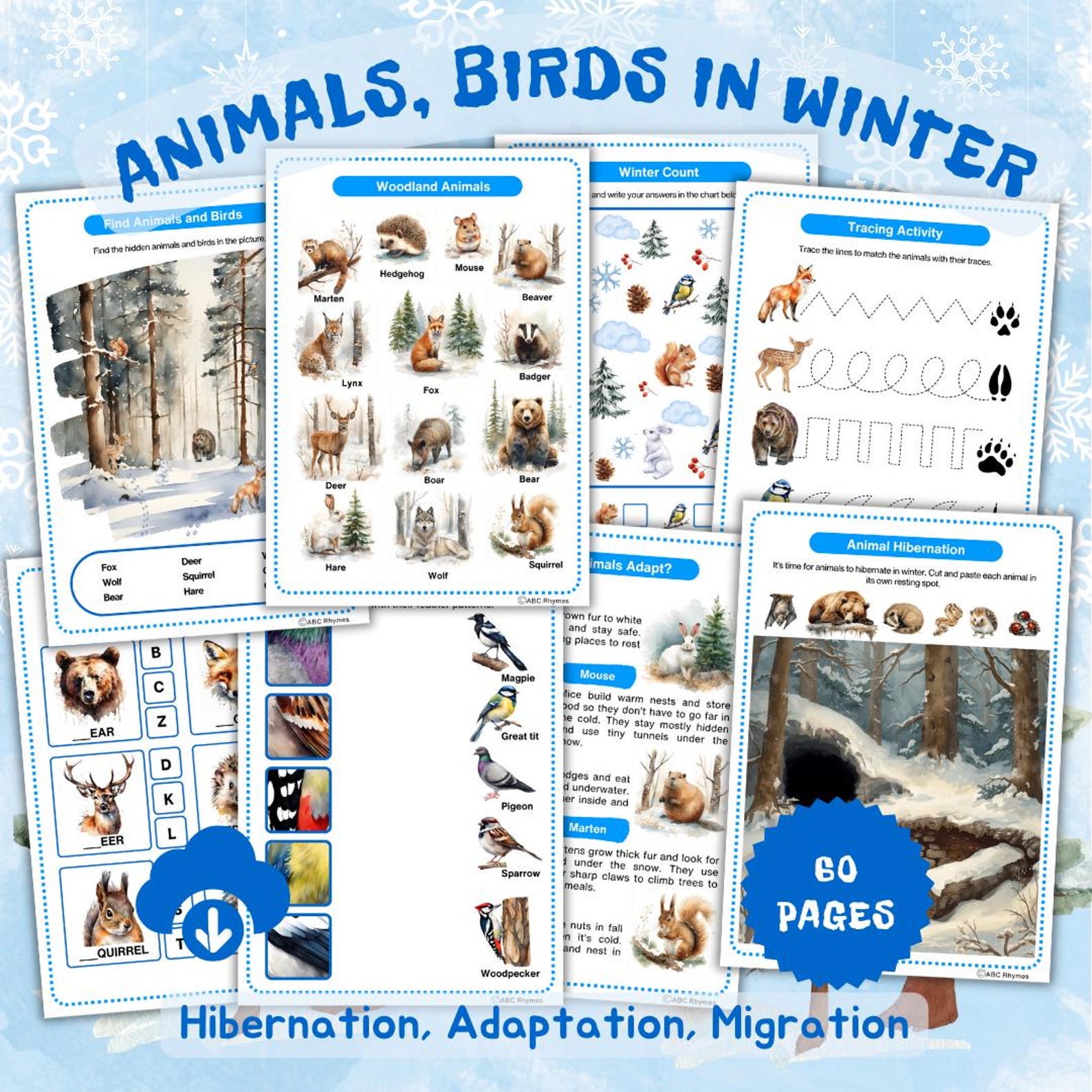 Animals and Birds in Winter: Hibernation, Migration, Adaptation ...