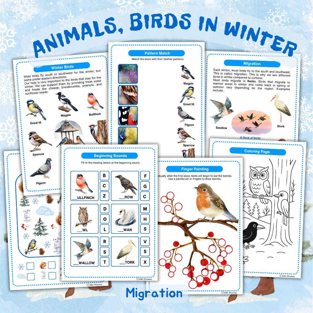 Animals and Birds in Winter: Hibernation, Migration, Adaptation ...