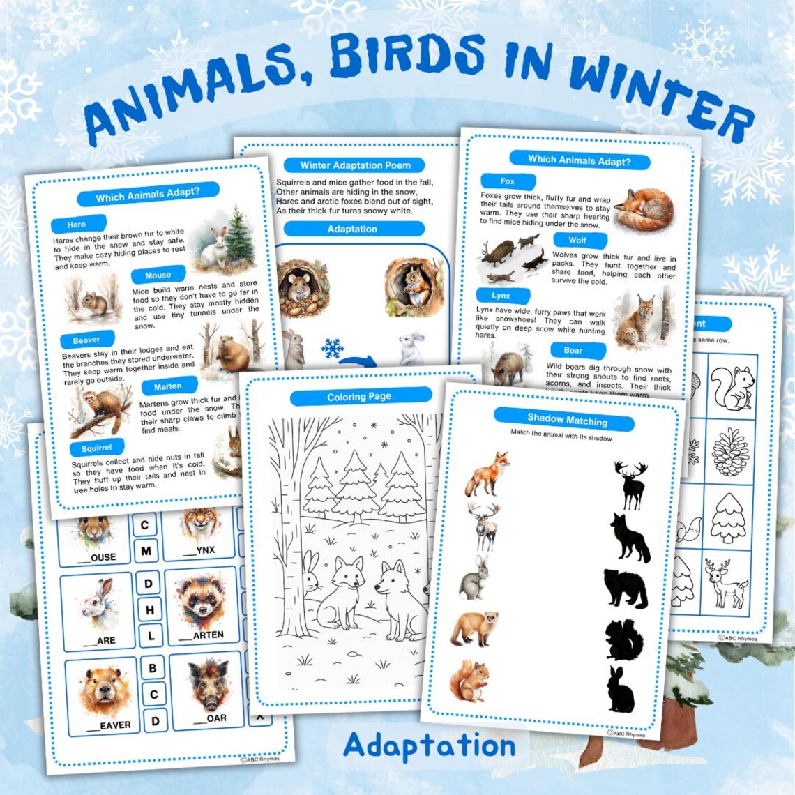 Animals and Birds in Winter: Hibernation, Migration, Adaptation ...