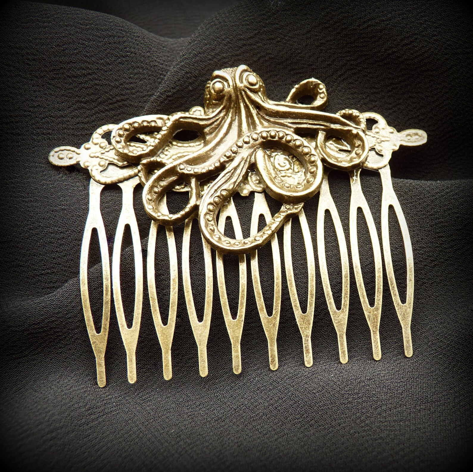 SALE Bronze Octopus Hair Comb From the Steampunk Cthulhu | Etsy