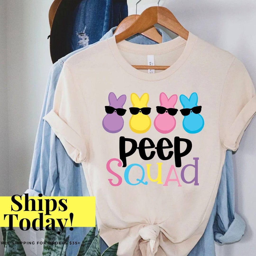 Peep Squad Easter Shirt, Easter Bunny Shirts for Kids, Easter Bunny ...