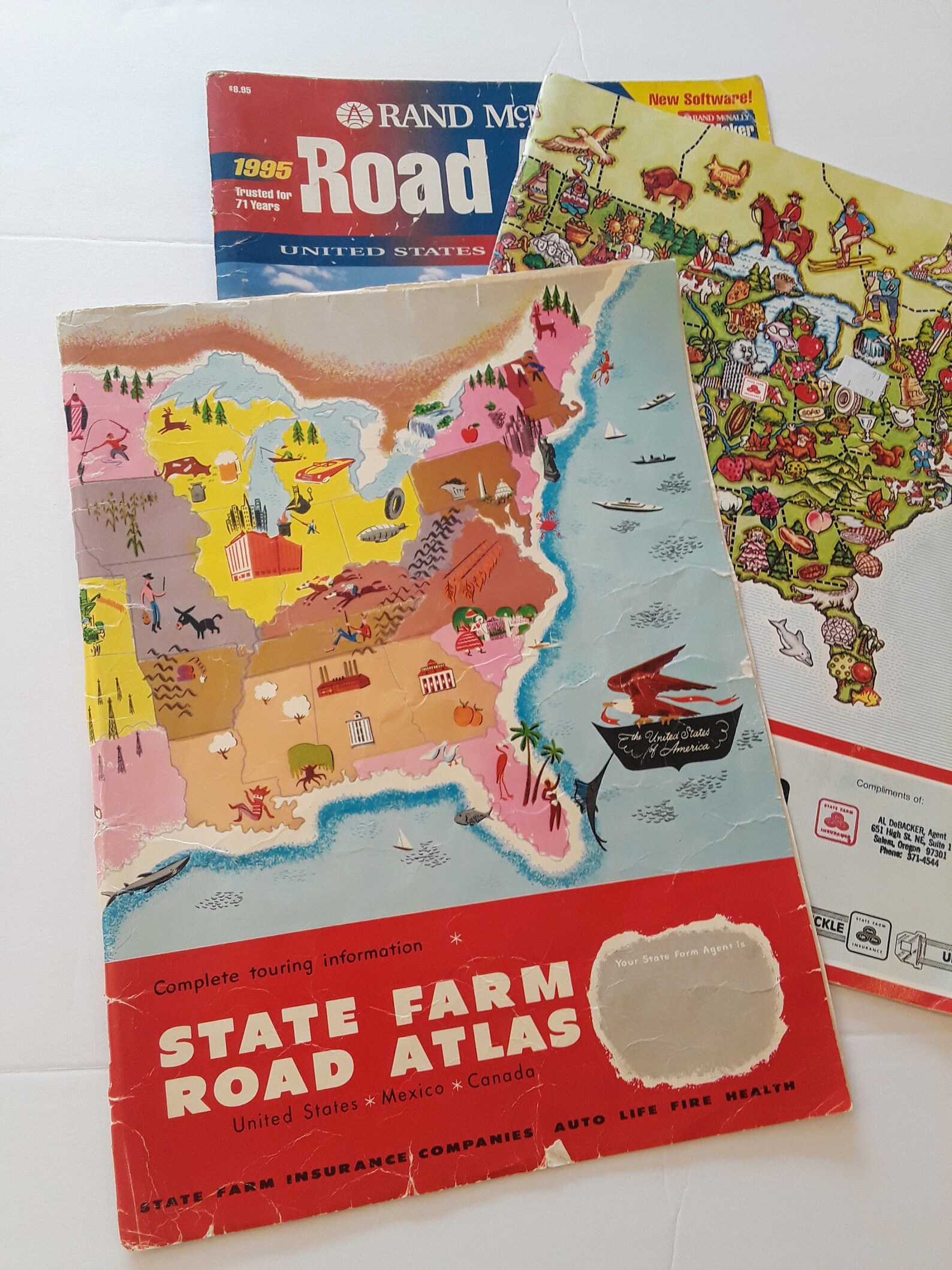 Vintage Maps / 15 JUMBO Travel Atlas Double Page Spreads - Etsy