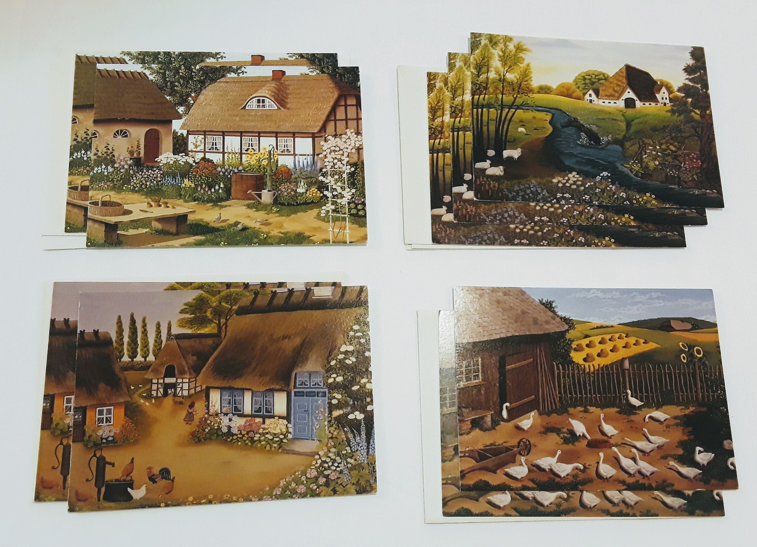 Tranquil Countryside / Curated Collection of 34 Vintage Greeting Cards ...