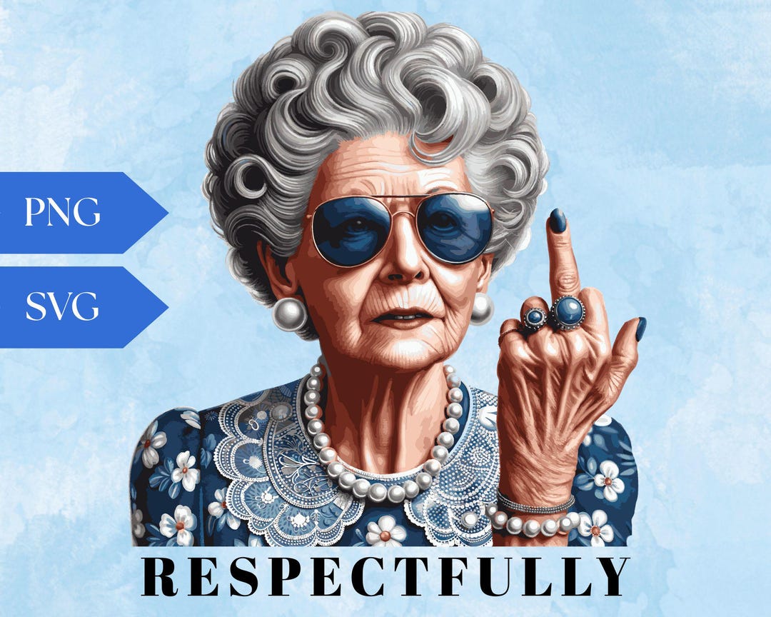Retro Housewife Middle Finger SVG: Sarcastic Sublimation Design (PNG ...