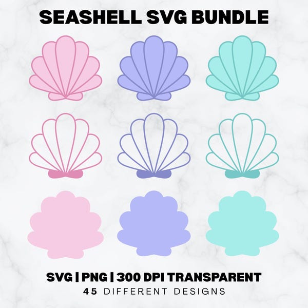 Seashells Svg - Etsy