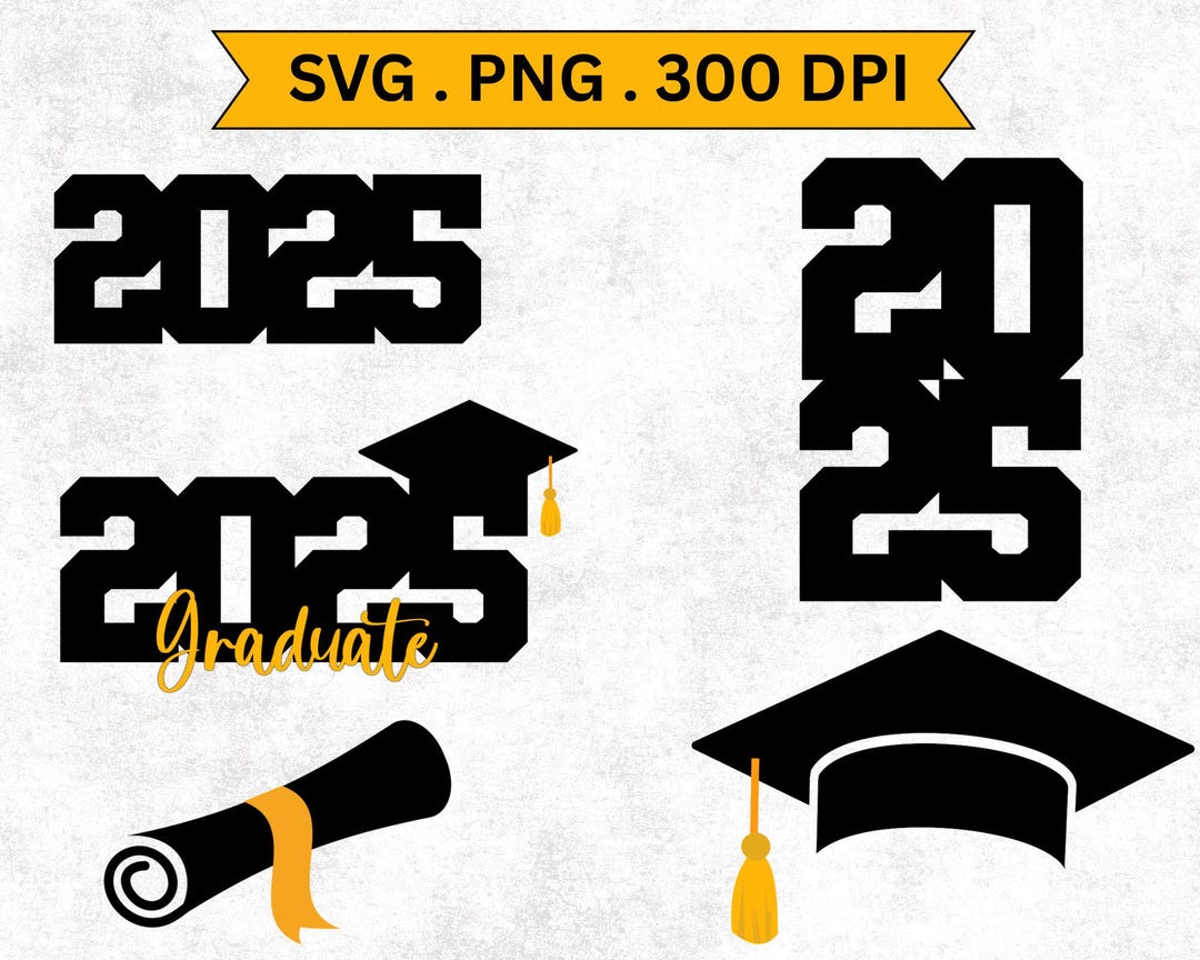 2025 Graduation SVG, Graduation Cap, Graduation Certificate Diploma ...