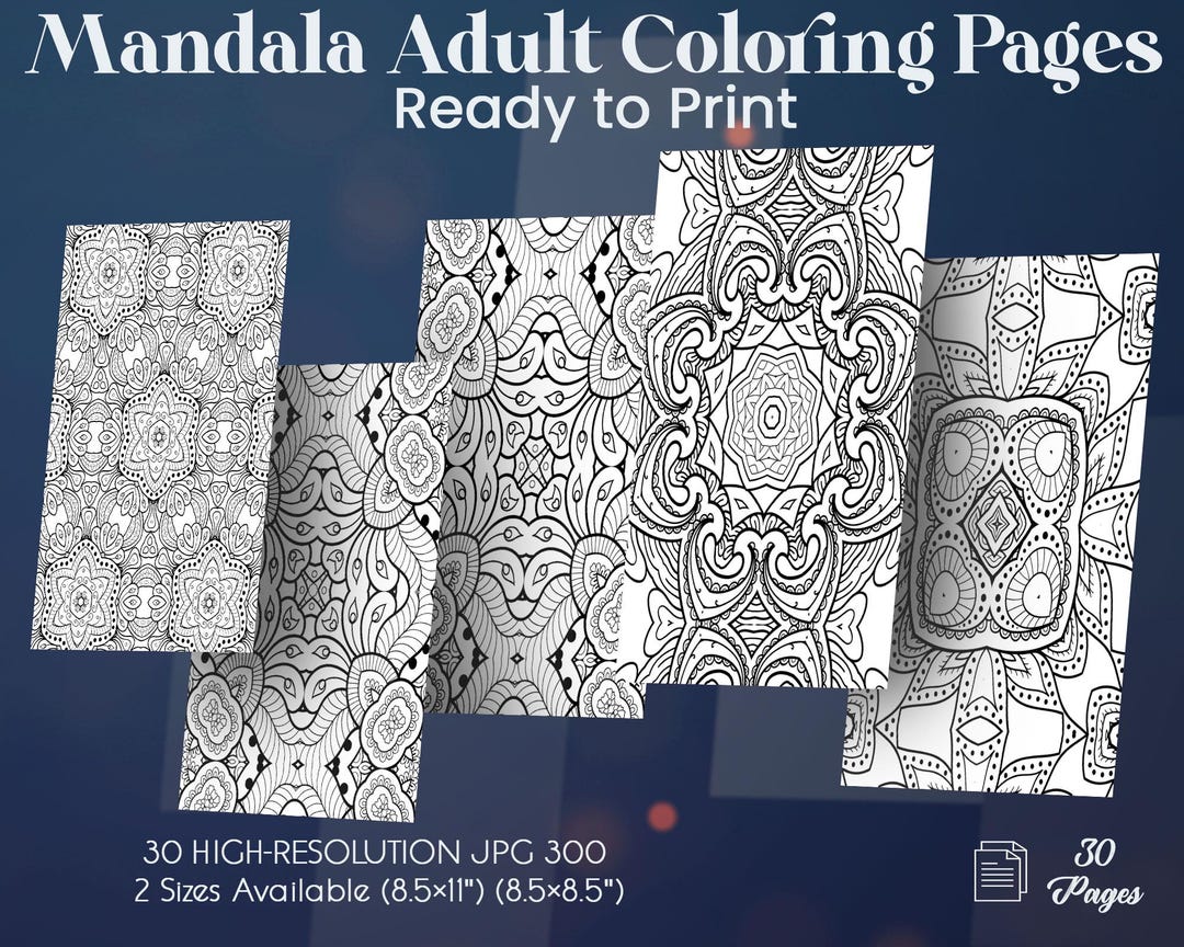Adult Mandala Coloring Pages | Stress-relief & Relaxation | Printable ...