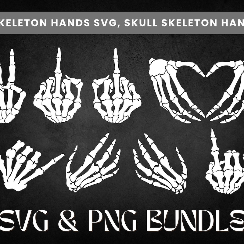 Skulls With Middle Finger - Etsy