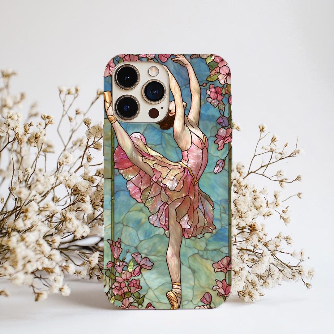 Ballet Dancer Stained Glass Iridescent Phone Case, iPhone Pro Plus 17 ...