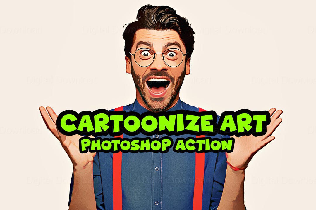 Cartoonize Art Photoshop Action, Cartoon Effect, Photo to Cartoon, One ...