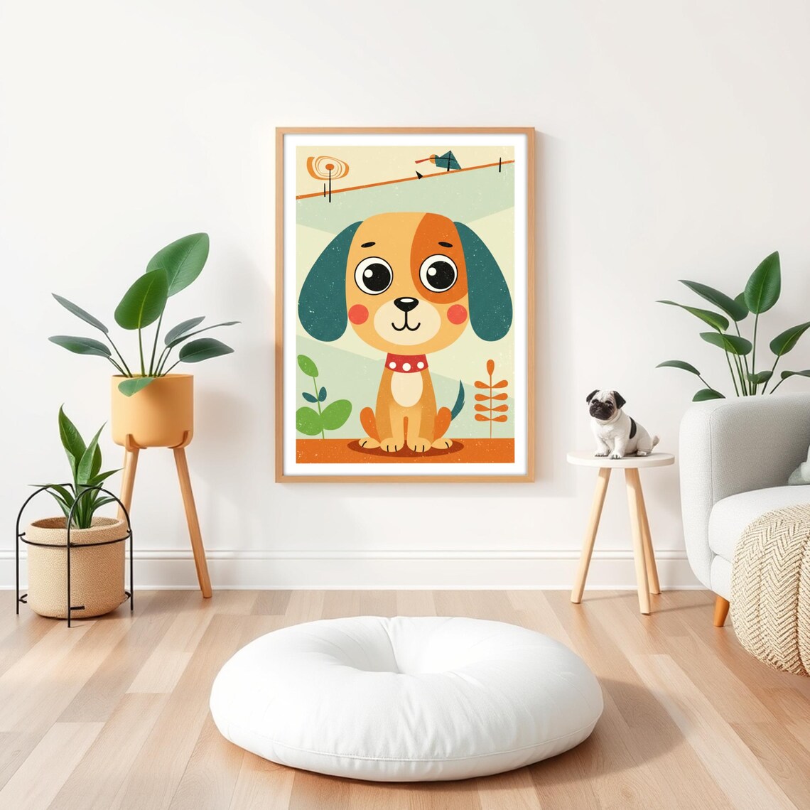 Dog Poster I Children's Room Poster, Dog Illustration, Digital Art, Dog ...