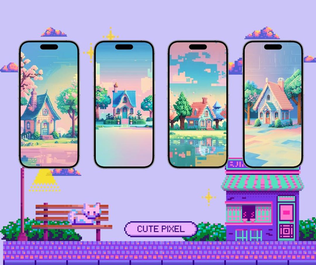 Pixel Art Phone Wallpapers – Cozy & Aesthetic Digital Backgrounds (12 ...
