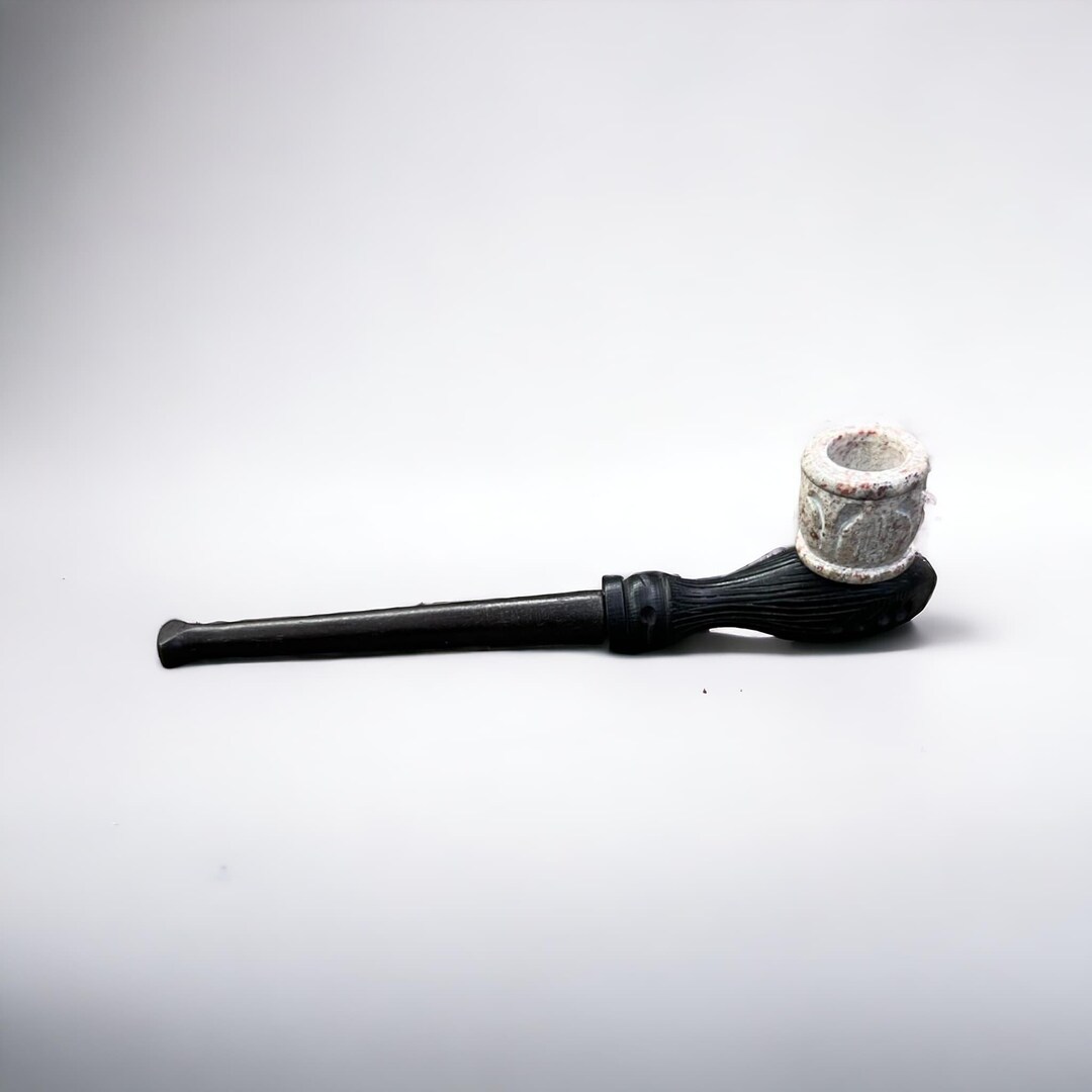 Handmade 6" Wood Soapstone Pipe, Carved Stone Bowl - Etsy