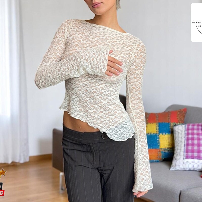 Sheer Long Sleeve - Etsy