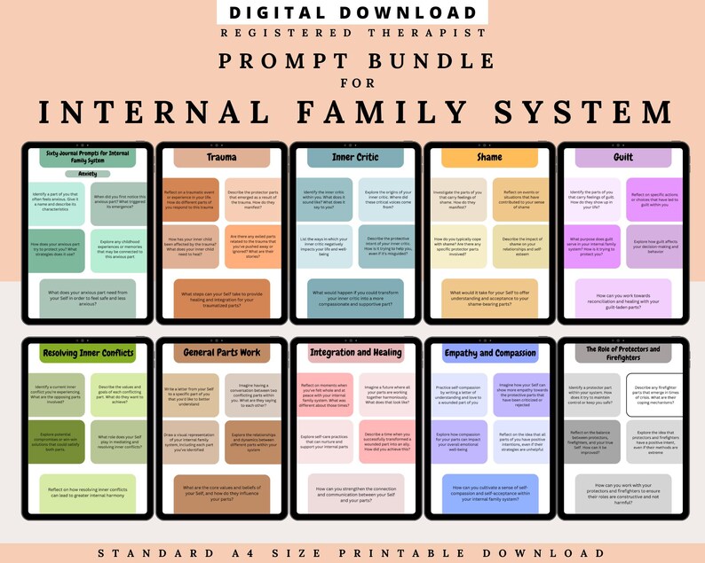 Internal Family Systems (IFS) Journal Prompts & Worksheets – IFS Part ...