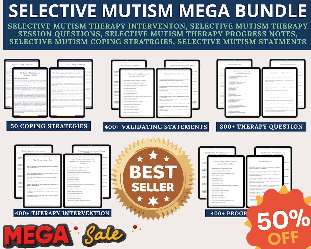 Selective Mutism Therapy Mega Bundle | Selective Mutism Counseling ...
