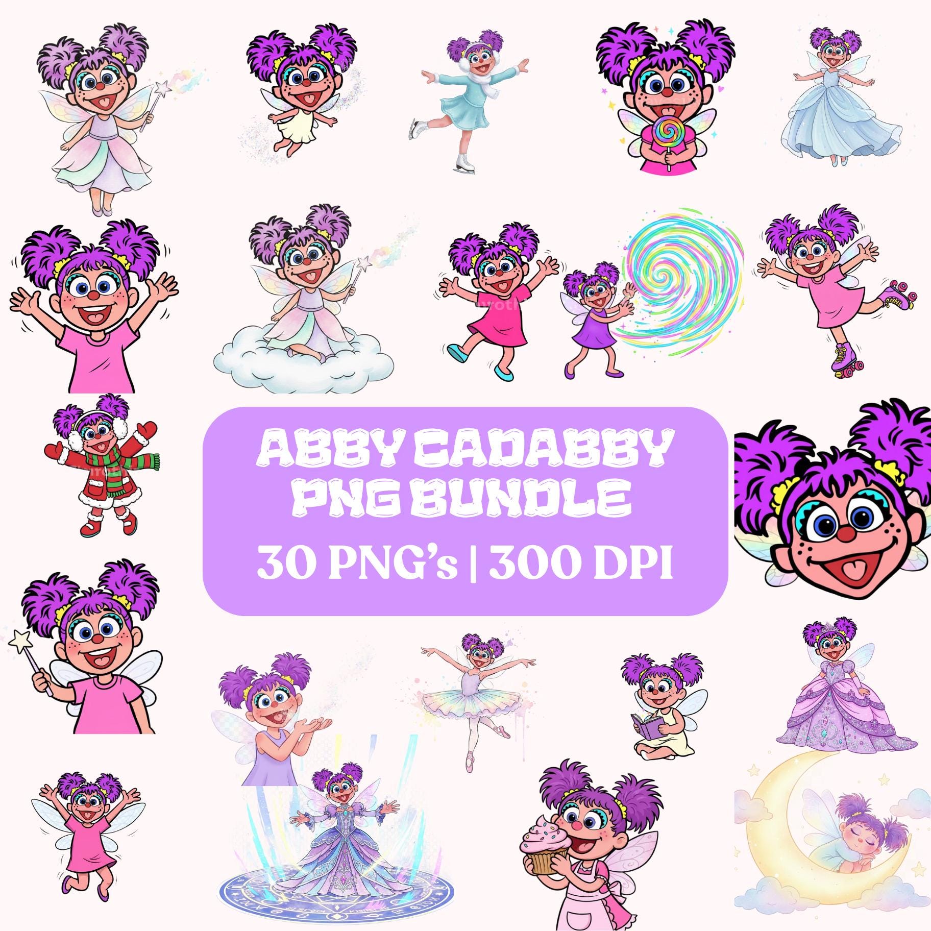 Abby Cadabby SVG, PNG Bundle - Characters Png Clipart - Layered SVG for ...