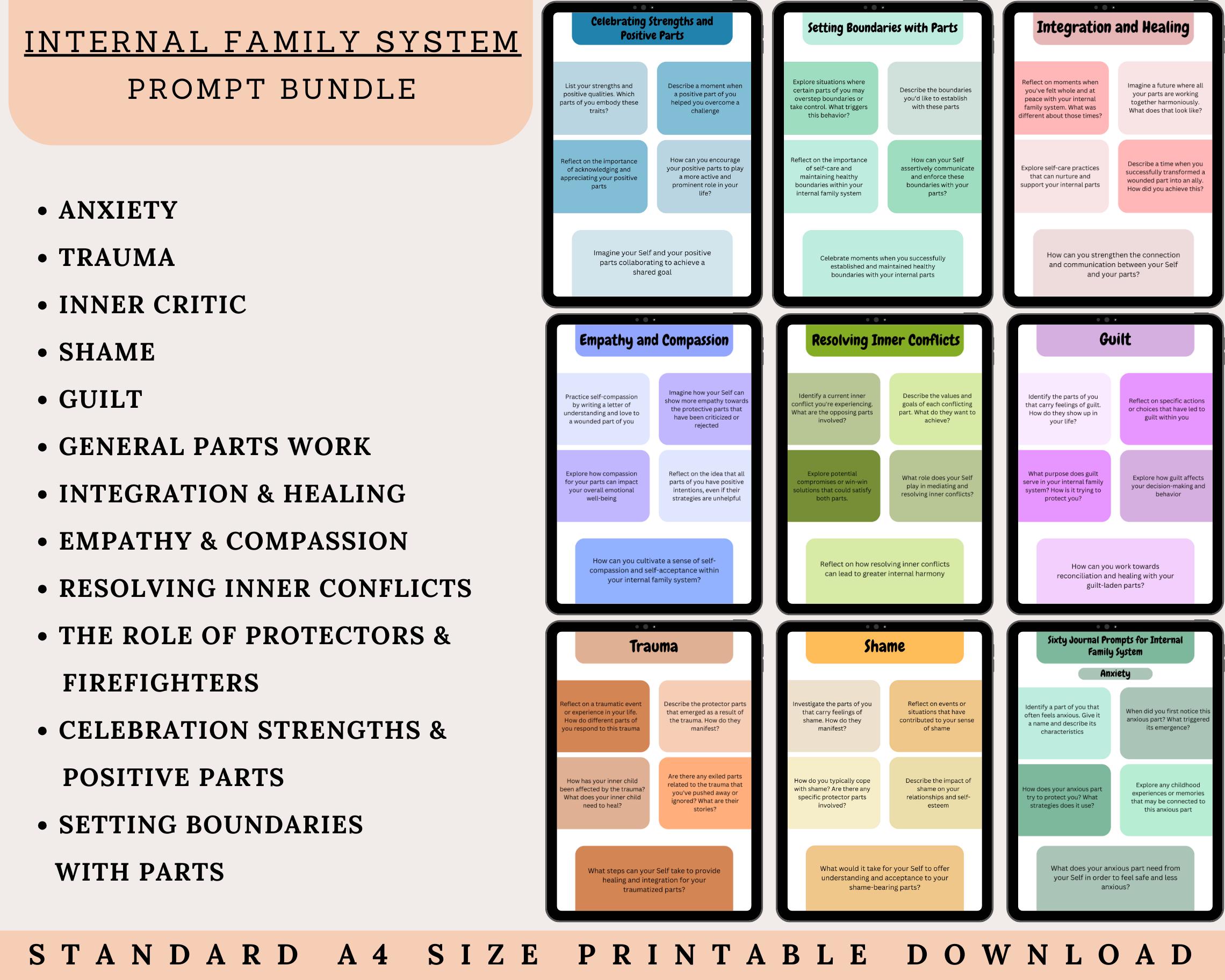 Internal Family Systems (IFS) Journal Prompts & Worksheets – IFS Part ...