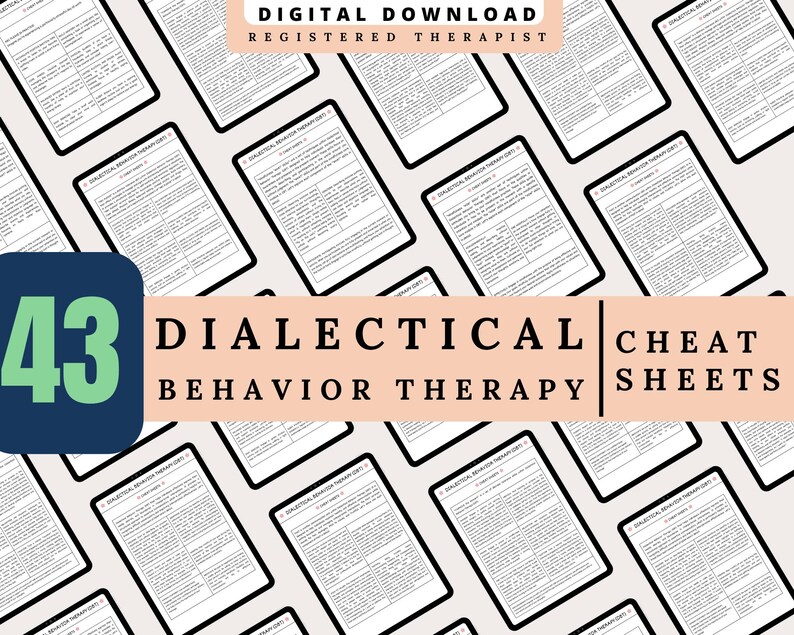 DBT Cheat Sheet, Therapy Worksheet, Mental Health Printable, DBT Skills ...