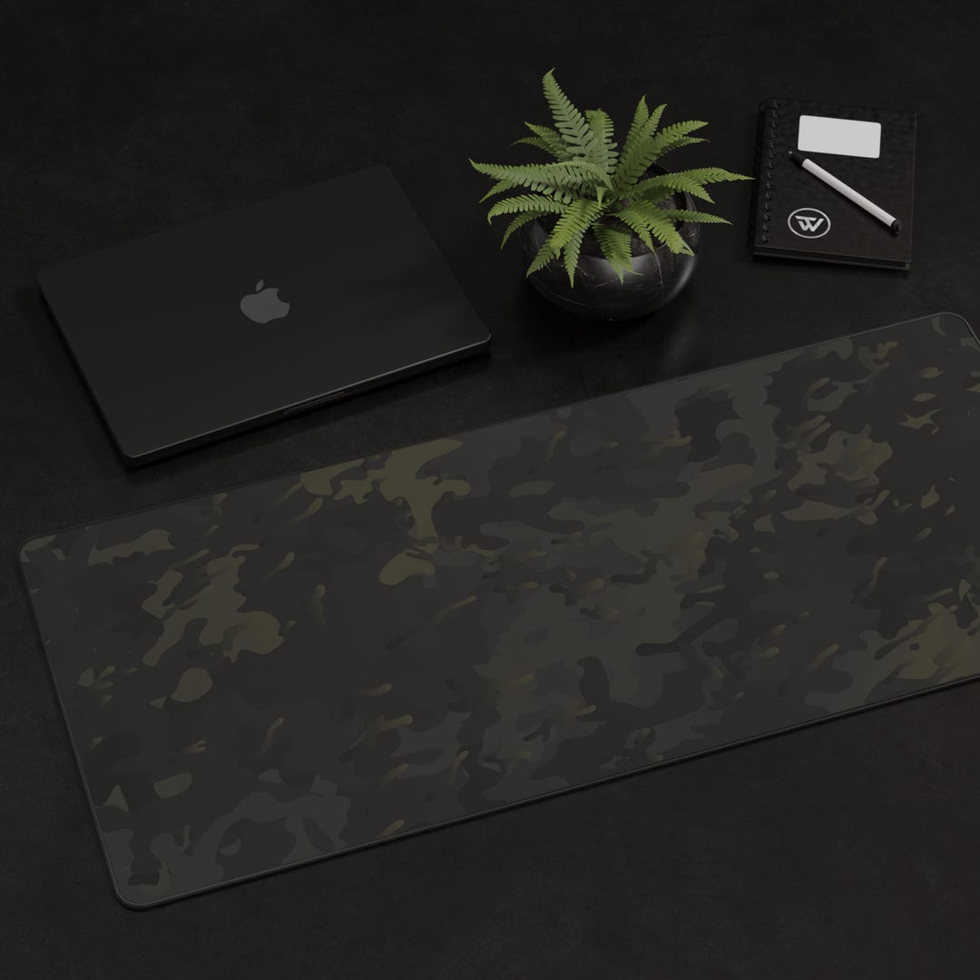 Multicam Black Camo Desk Mat - Large 16x35in - Etsy