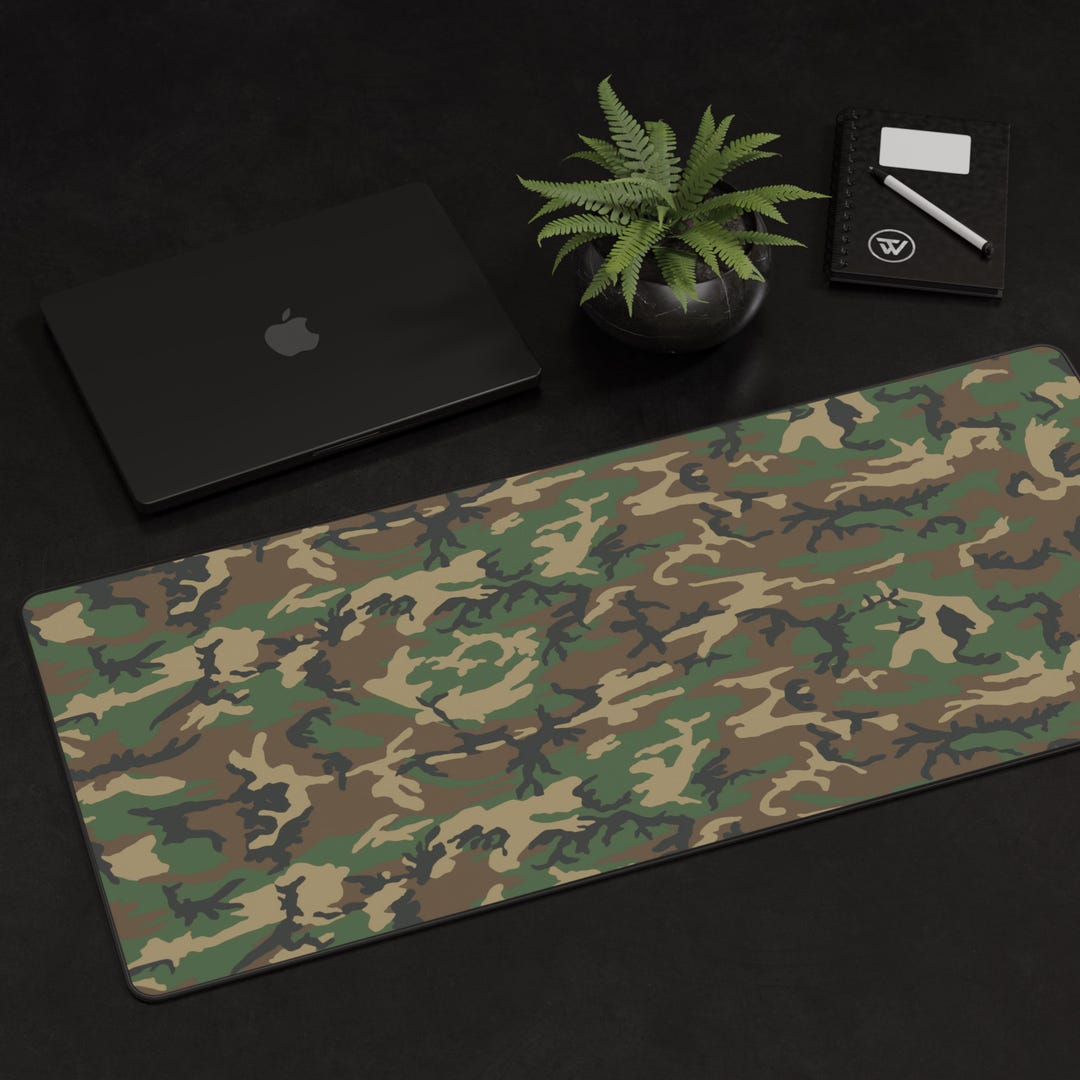 M81 Woodland Camo Desk Mat - Large 16x35in - Etsy