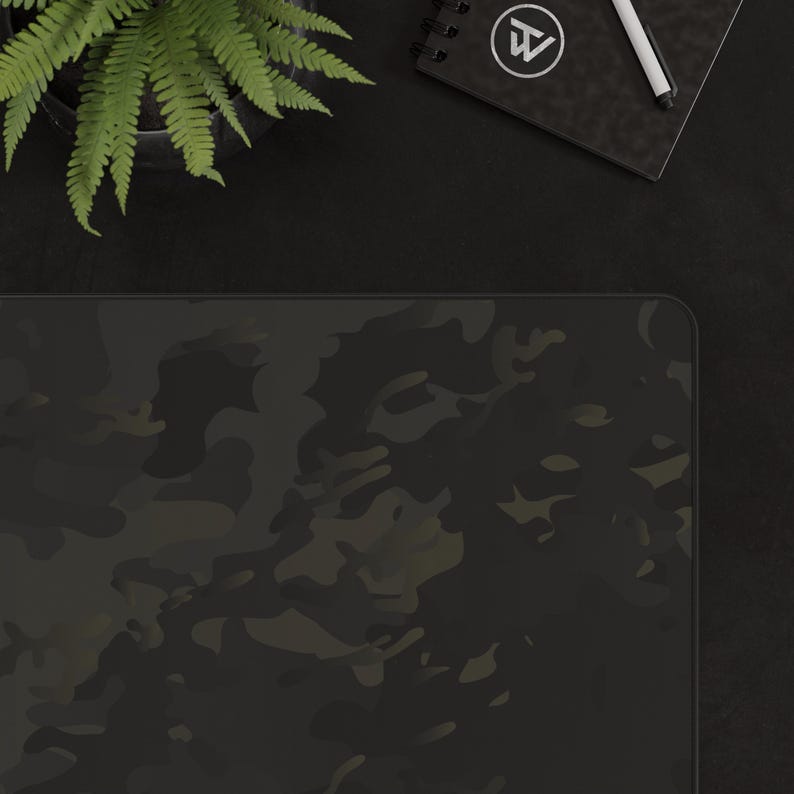 Multicam Black Camo Desk Mat - Large 16x35in - Etsy