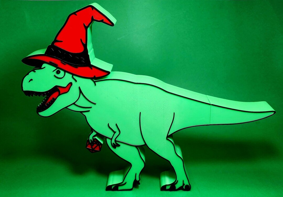 Personalized Arcane T-rex Dice Box - Dnd Dice Vault - Dinosaur Dice ...