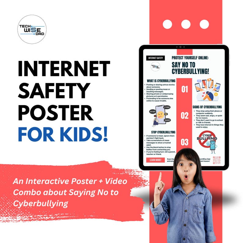 Internet Safety Poster for Kids - Say No to Cyberbullying | Digital ...