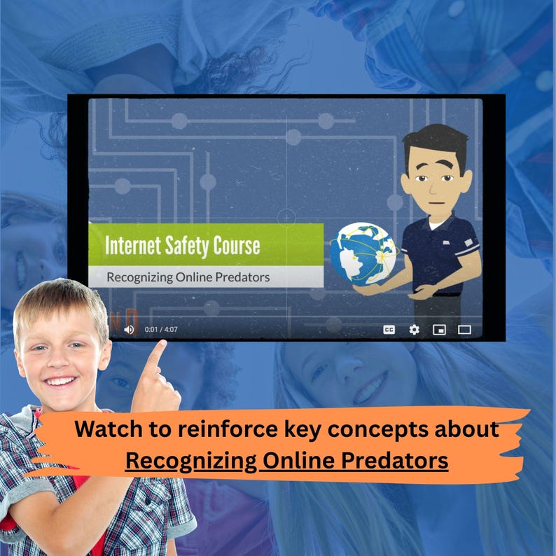 Internet Safety Poster for Kids - Recognizing Online Predators ...