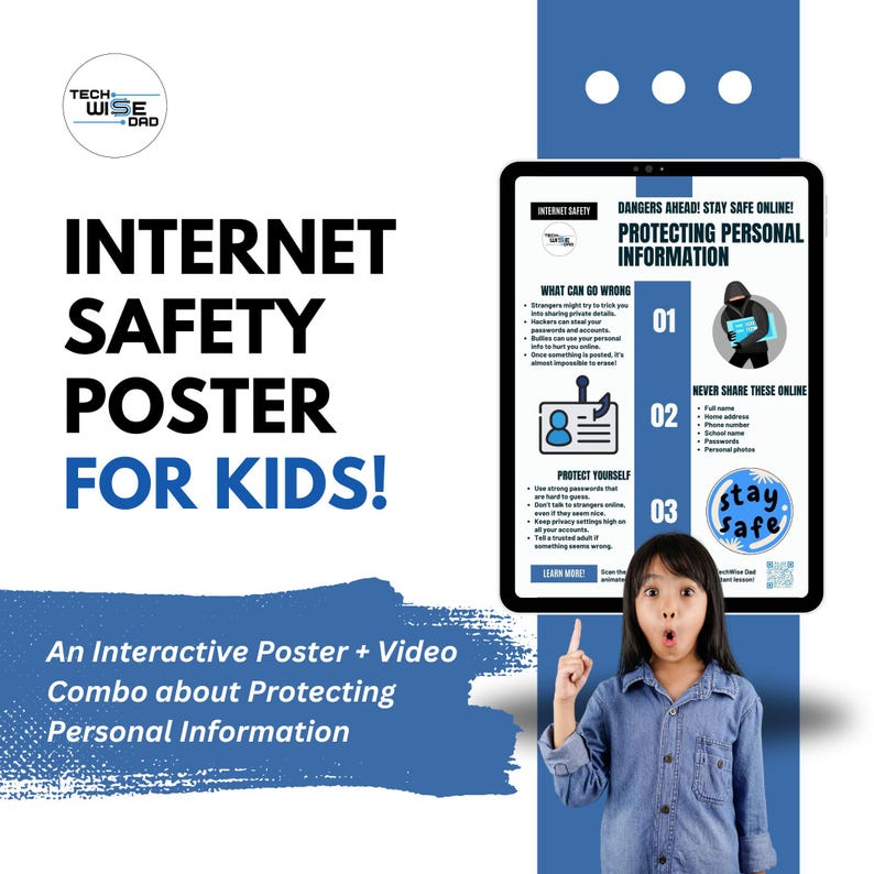 Internet Safety Poster for Kids - Protecting Personal Information ...