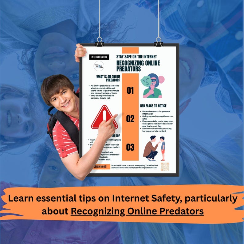 Internet Safety Poster for Kids - Recognizing Online Predators ...