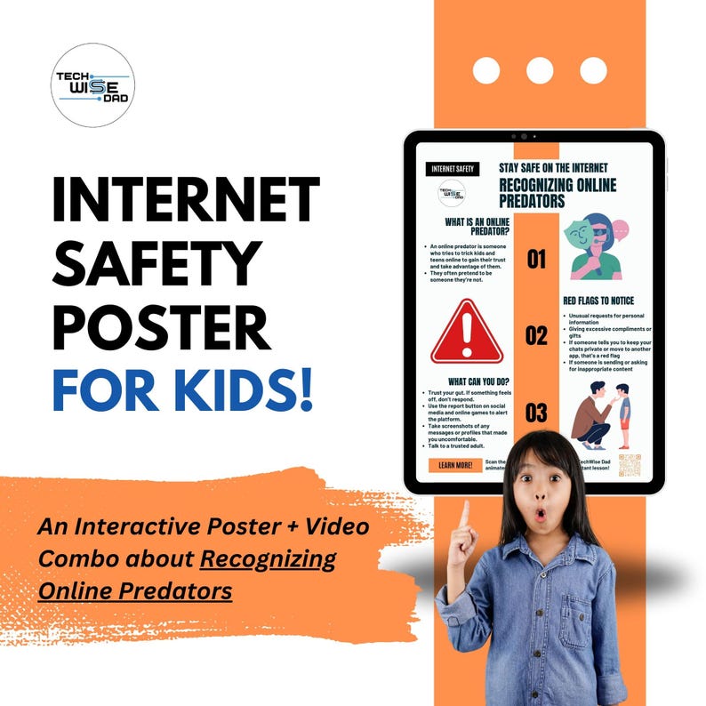 Internet Safety Poster for Kids - Recognizing Online Predators ...