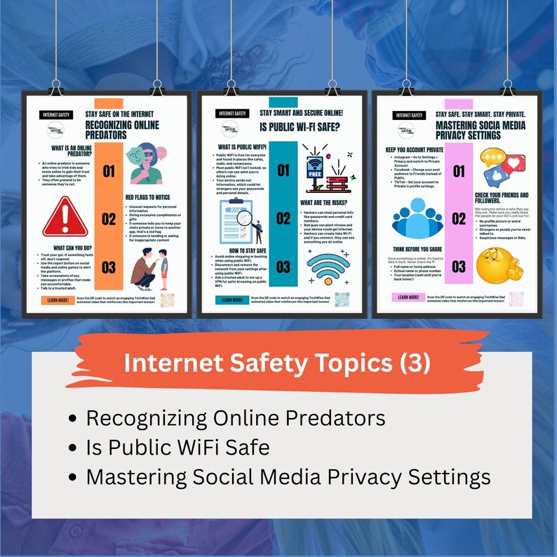 Internet Safety Posters Bundle for Kids | 8.5" X 11" Digital Download ...