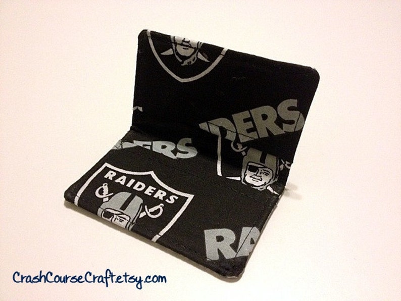Oakland Raiders Wallet NFL business card holder credit | Etsy