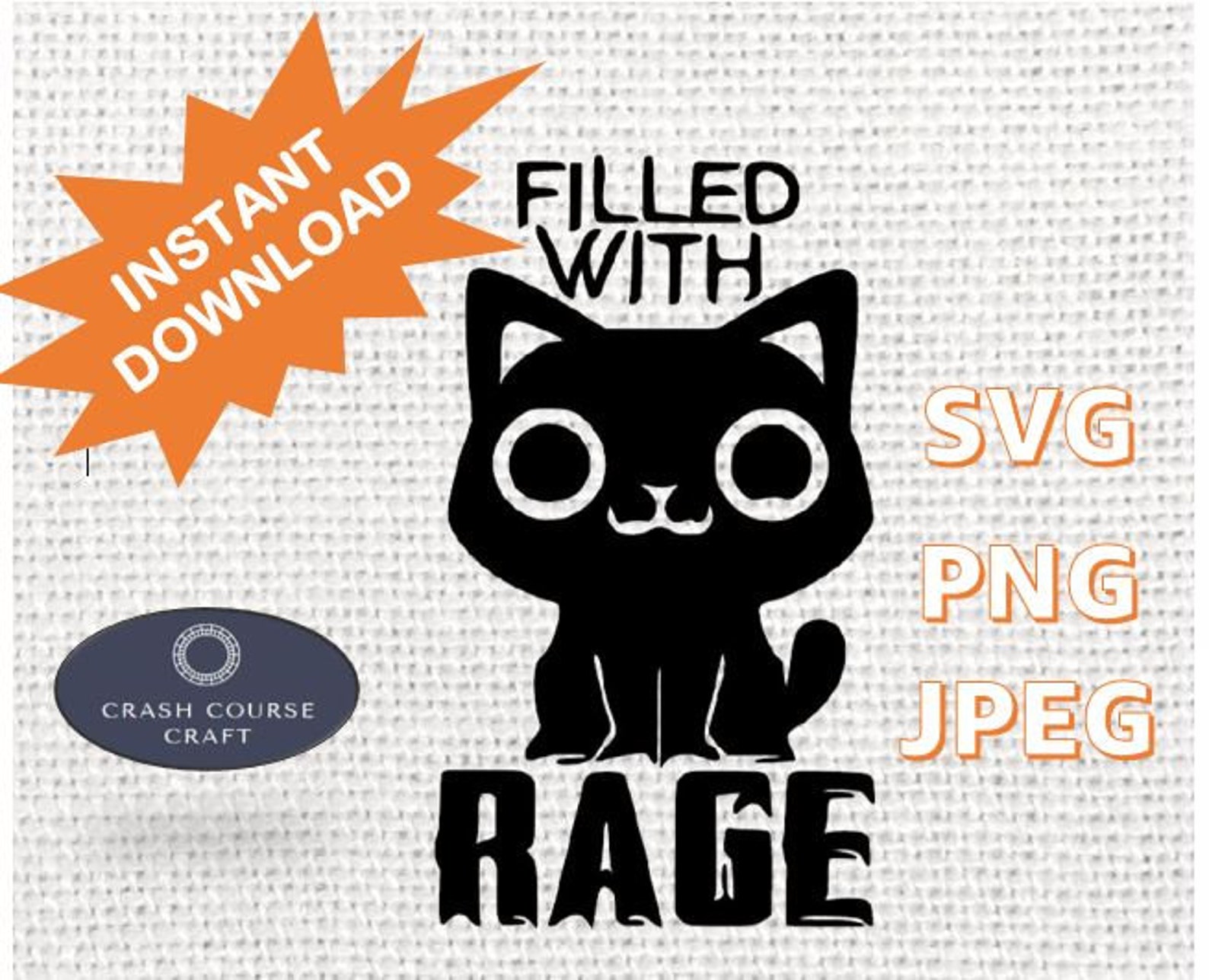 Angry Cat, Angry Cat SVG, Angry Cat Decal, Angry Cat Shirt, Goth Kitten ...
