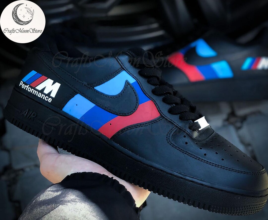 Custom BMW AF1 Sneakers, Air Force 1 Hand Painted, Black Shoes - Etsy