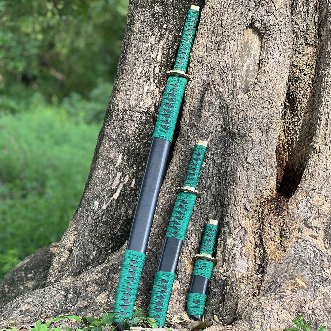 Handmade Damascus Steel Katana Sword Set: Samurai Collection - Etsy