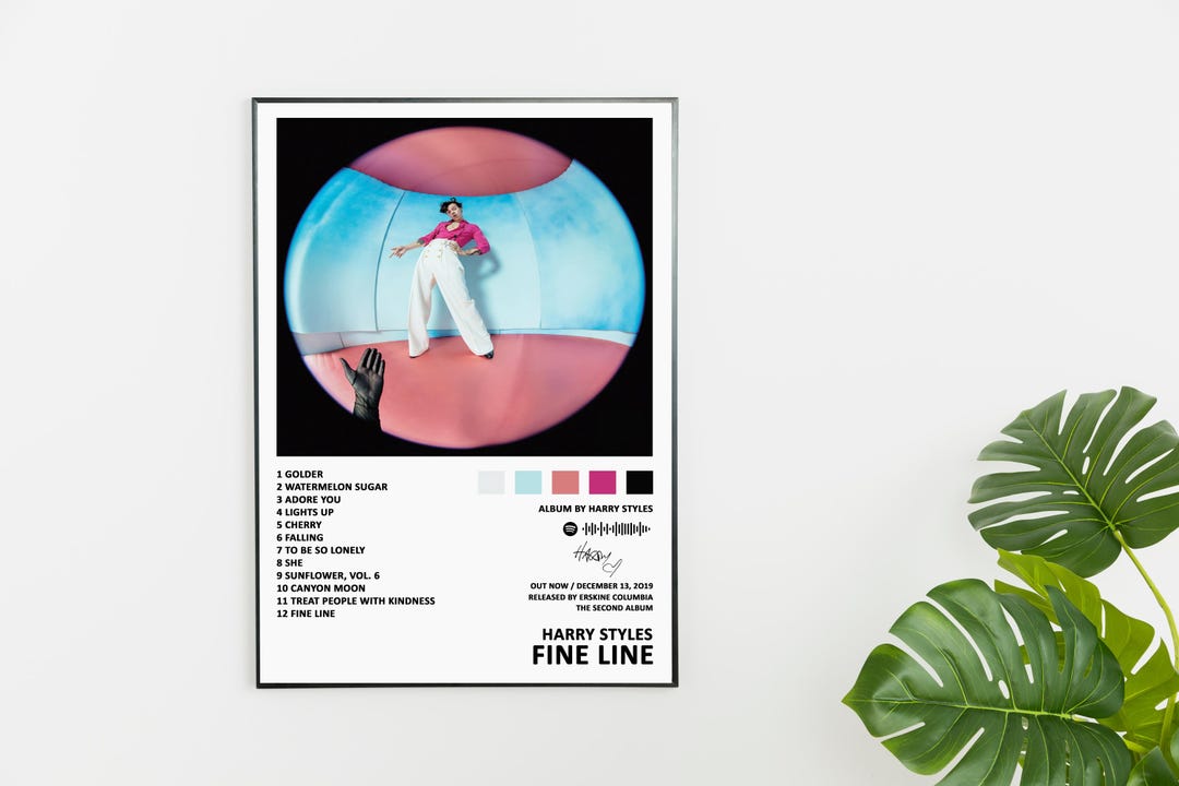 Harry Styles Album Poster | Fine Line Album Print | Album Cover Art ...