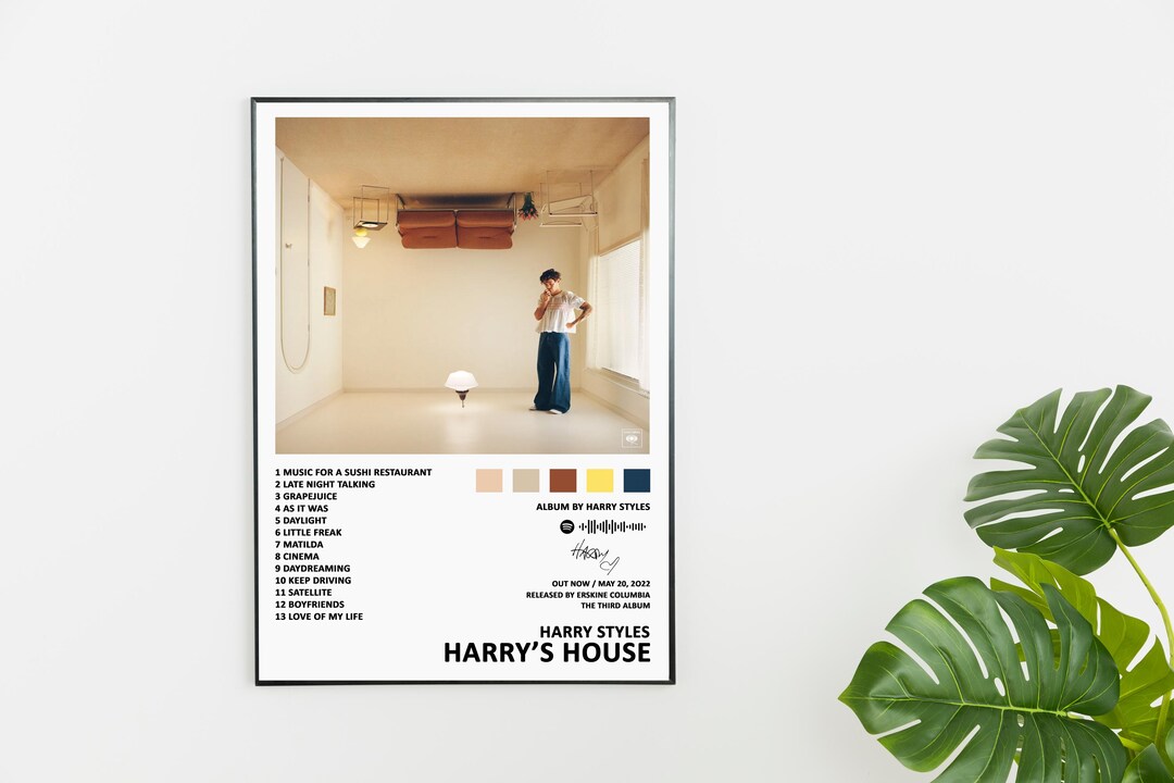 Harry Styles Album Poster | Harry's House Album Print | Album Cover Art ...