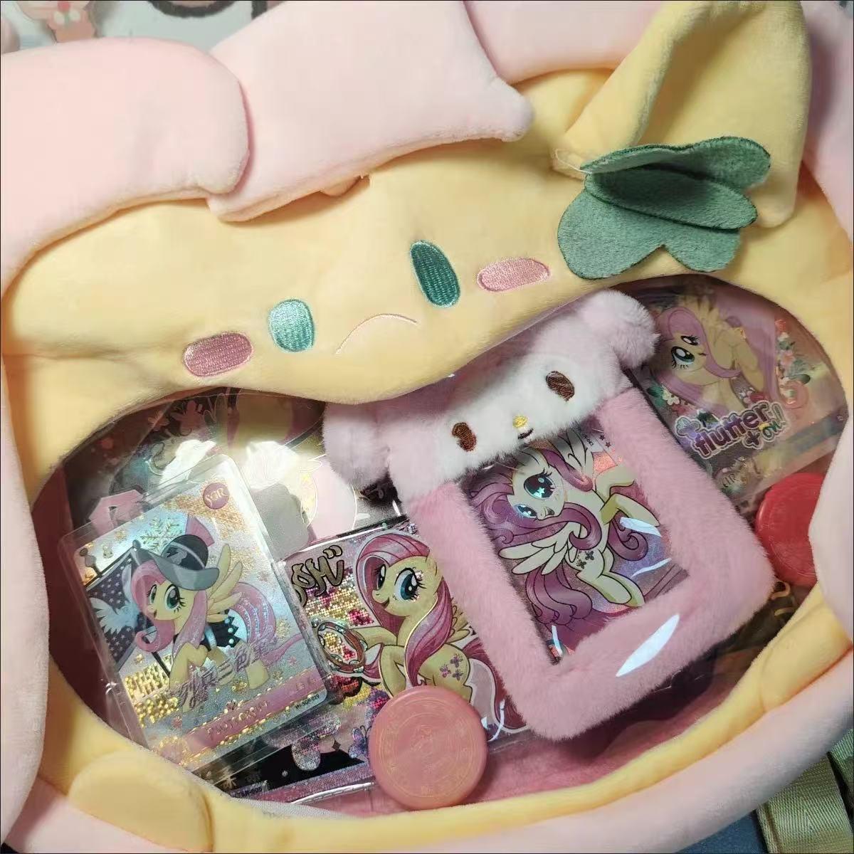 My Little Pony Fluttershy Transparent Bag Plush Backpack Cute Shoulder ...
