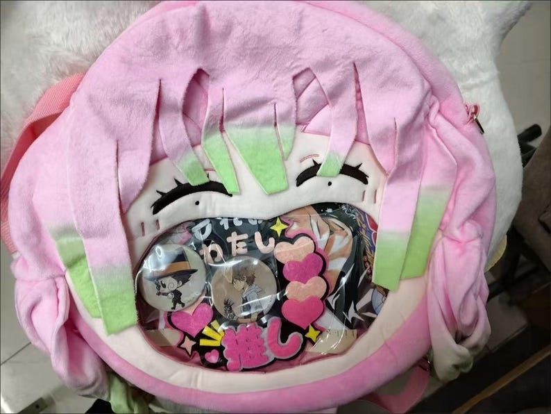 Mitsuri Kanroji Ita Bag – Demon Slayer Inspired Plush Backpack | Kawaii ...