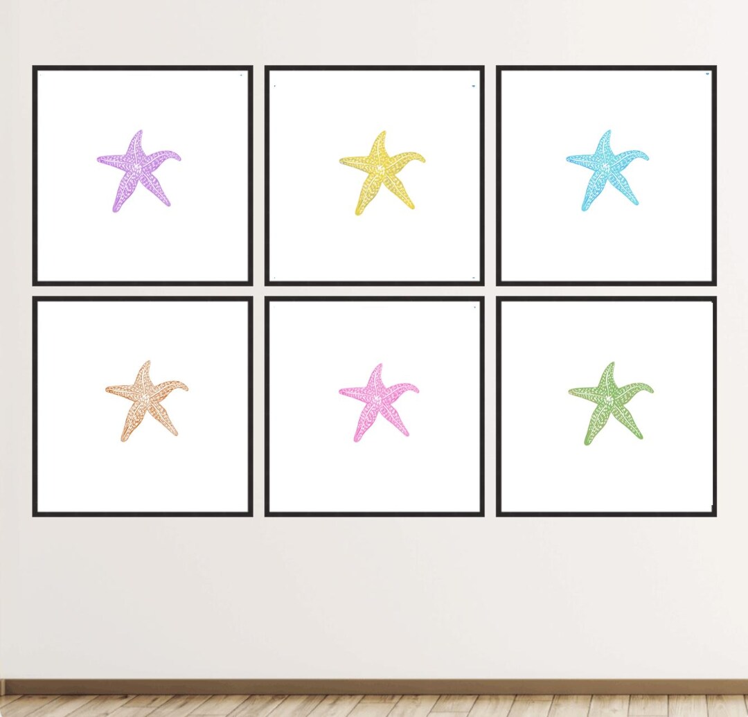 Starfish Poster | Coastal Wall Art | Beach Themed Print | Ocean Decor ...