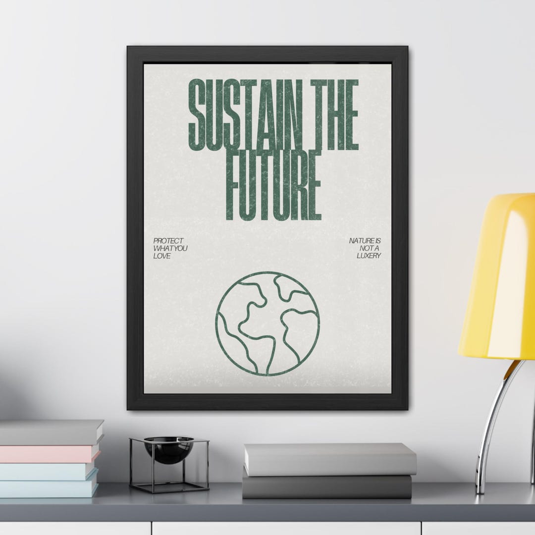Eco Friendly Framed Posters, Save the Planet Decor, Trendy Wall Art ...