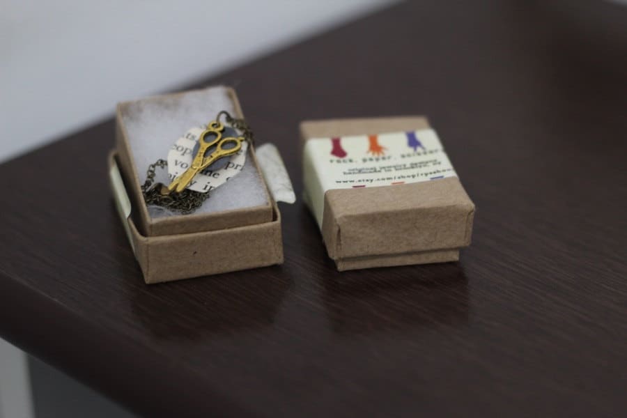 Rock Paper Scissor Necklace - Etsy